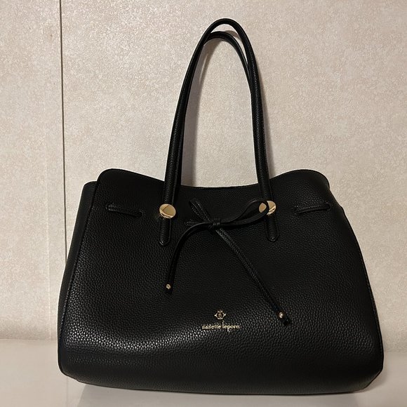 Nanette Lepore | Bags | Nanette Lepore Black Faux Leather Shoulder ...